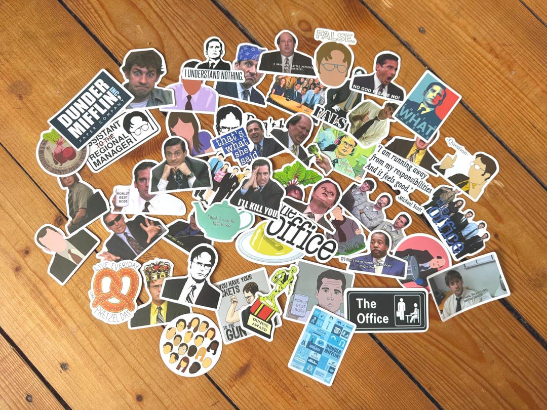50 the Office Stickers – Freeform Vinyl Set, Dwight, Jim, Michael ...
