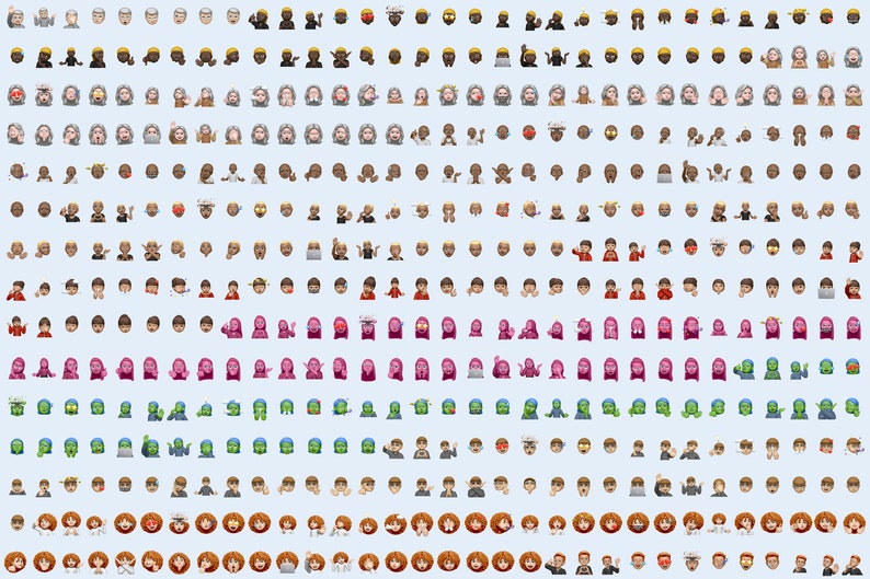 MEGA MEMOJI BUNDLE 1700+ Memojis / / Individual Avatars, Large Amount ...