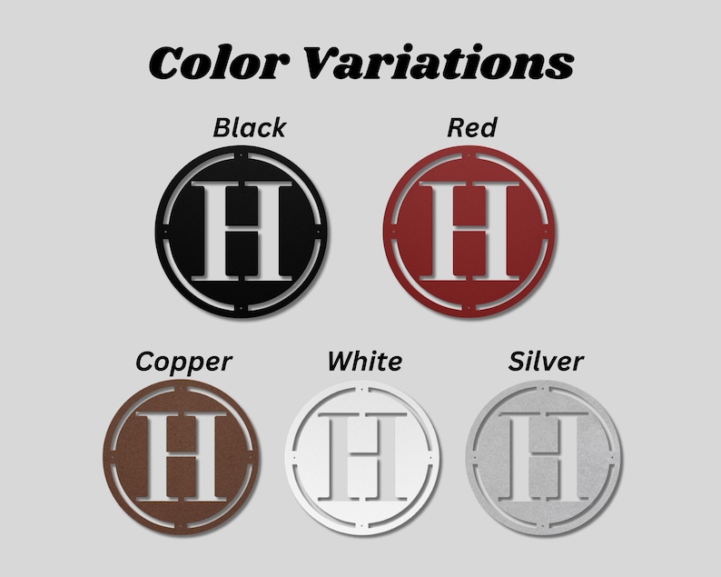 Personalized Metal Letter Sign | Old Standard | Custom Reverse Initial ...