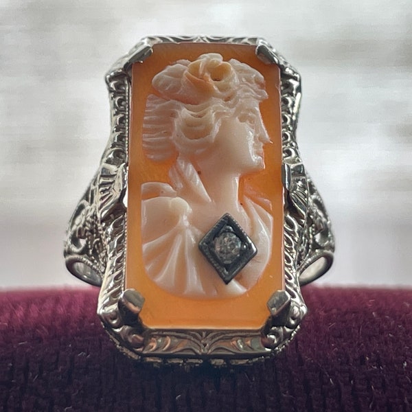 Antique Cameo Ring - Etsy