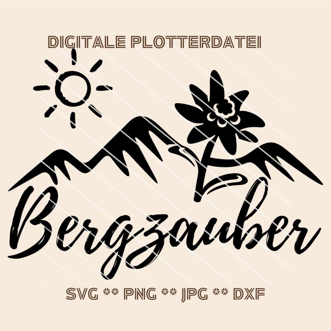 Plotter File Mountain Magic SVG Mountains Landscape Plotter Template ...