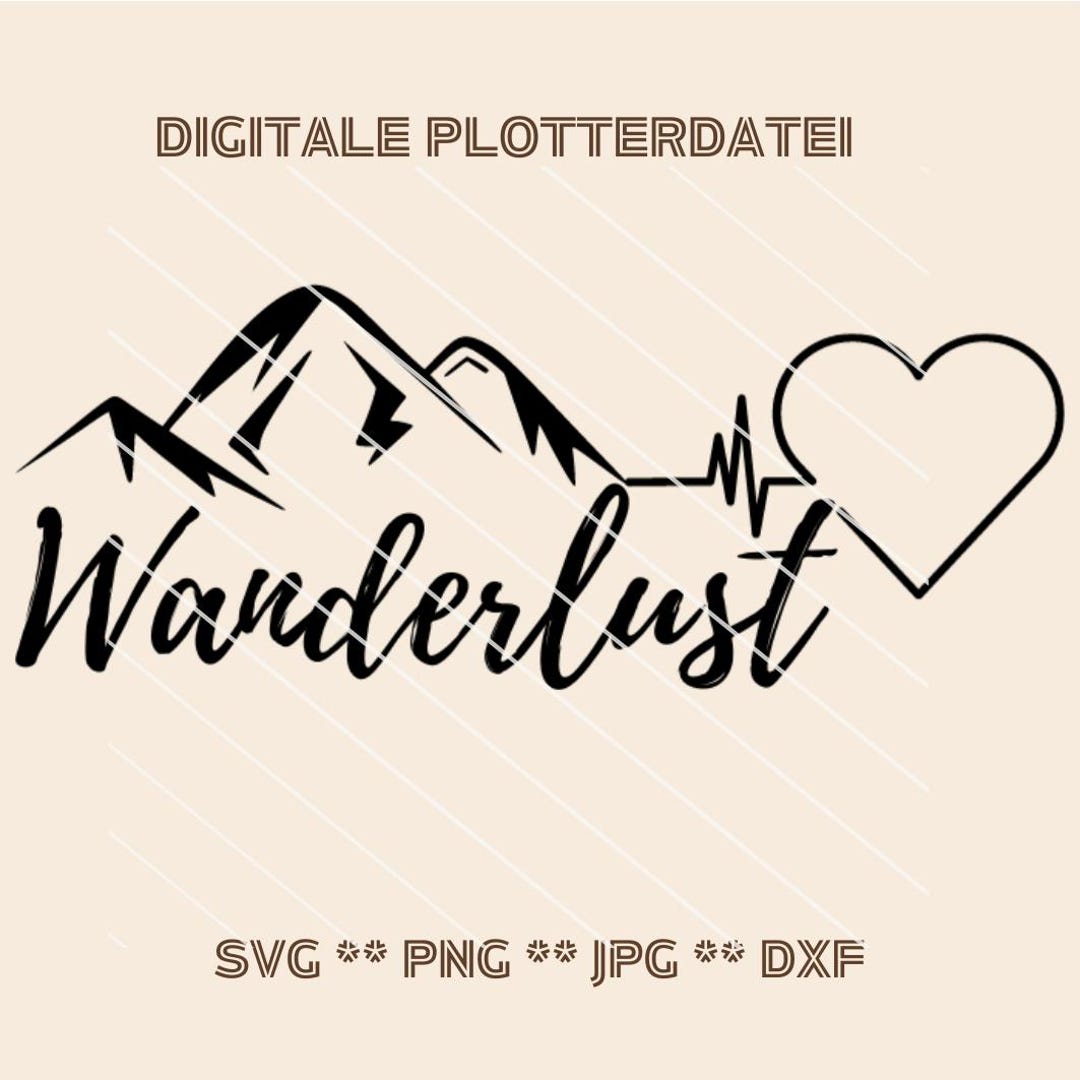 Plotter File Mountains Wanderlust SVG Landscape Plotter Template ...