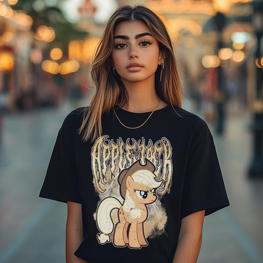 Applejack My Little Pony Metal Shirt: Goth Punk Halloween Tee - Etsy