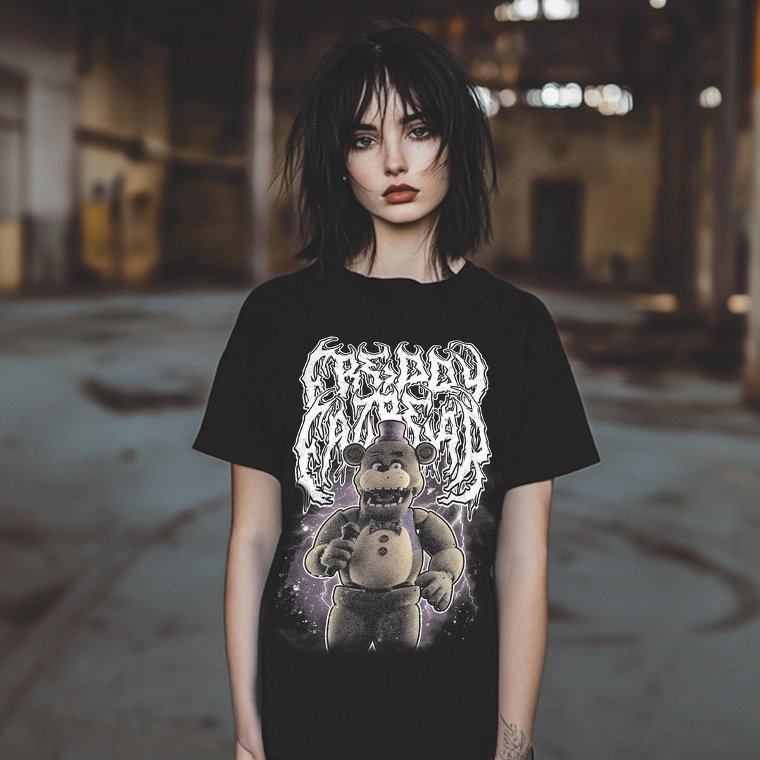 Freddy Fazbear Five Nights at Freddys Metal Shirt: Unisex Disney Goth ...