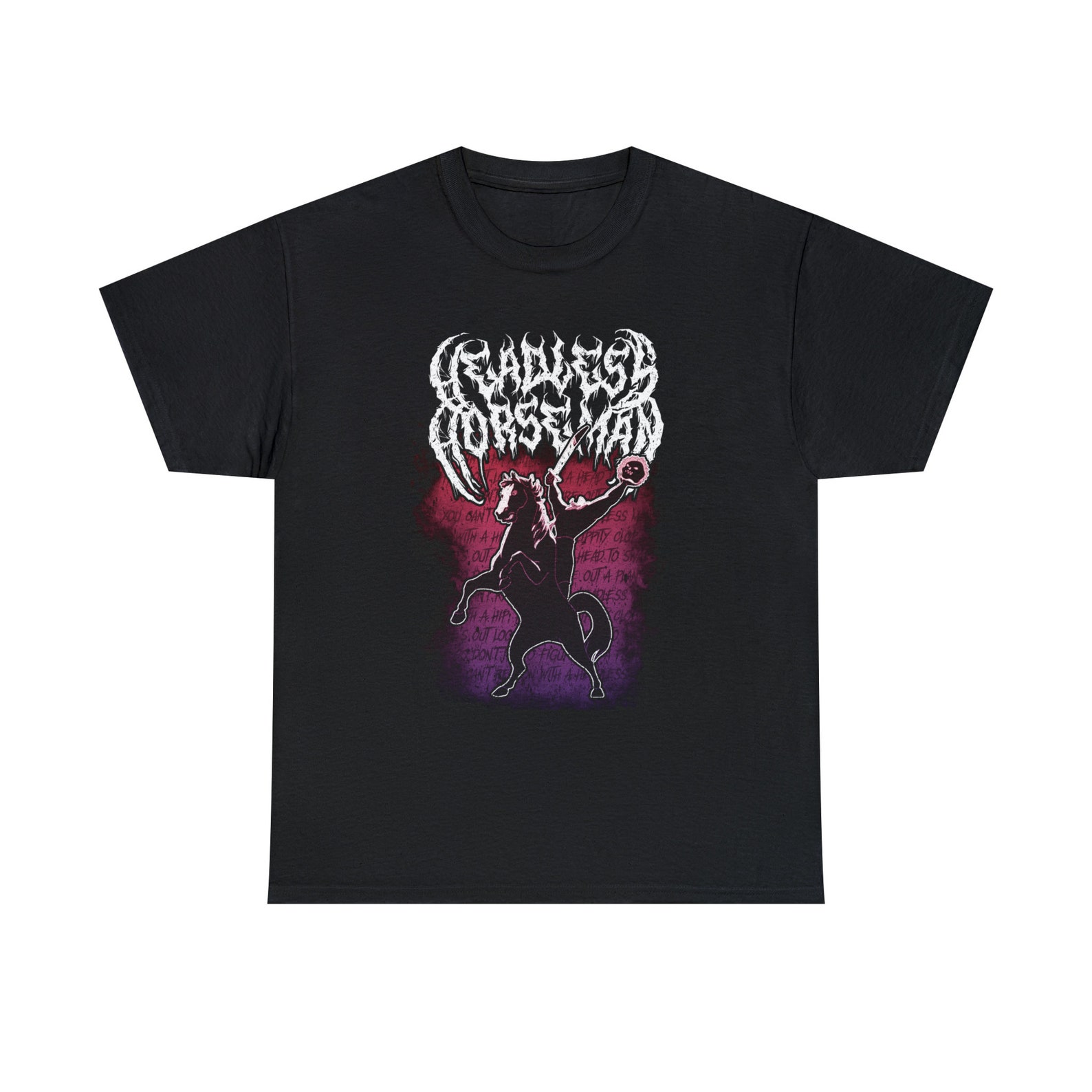 Headless Horseman Shirt Disney Death Metal Shirt Ichabod - Etsy