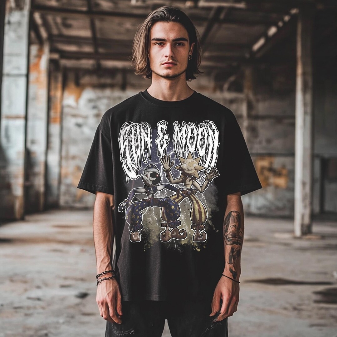 Sun and Moonfive Nights at Freddys Metal Shirt: Unisex Disney Goth Punk ...