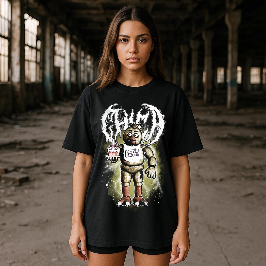 Chica Five Nights at Freddys Metal Shirt: Unisex Tee Deathmetal FNAF ...