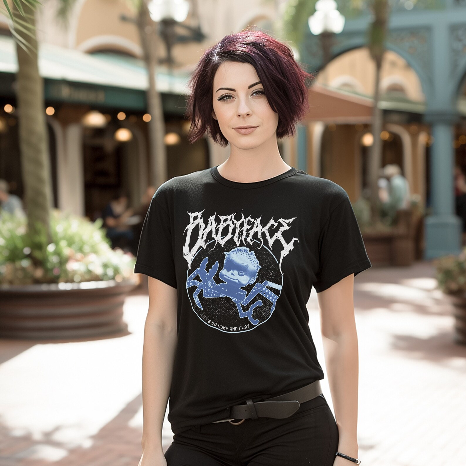Baby Face Shirt: Unisex Disney Goth Punk Tee Deathmetal Halloween ...