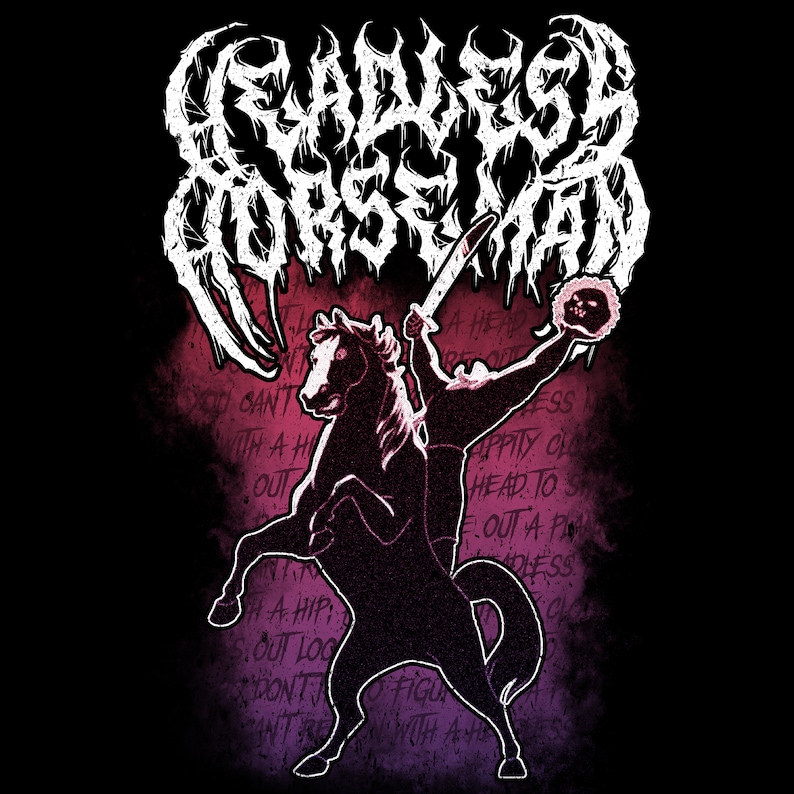 Headless Horseman Shirt Disney Death Metal Shirt Ichabod - Etsy