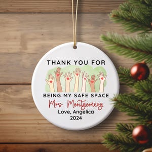 School Social Worker Gift From Student Custom Christmas Ornament for ...