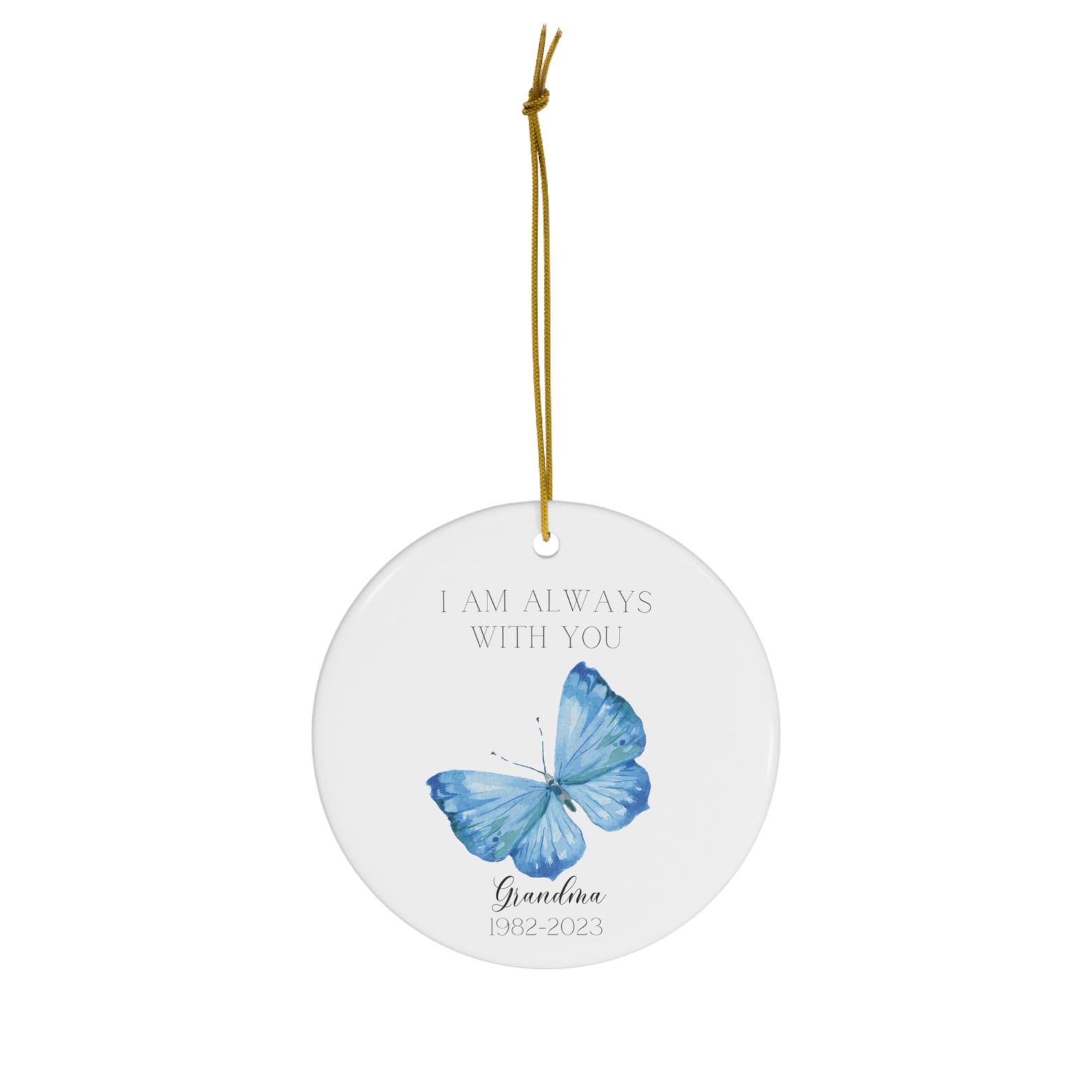 Custom Christmas Butterfly Ornament, Butterfly Memorial Ornament ...