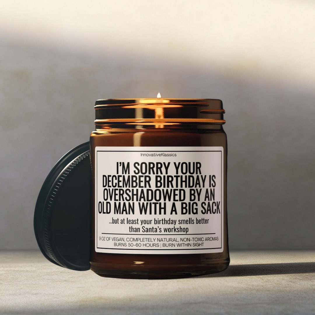 Funny December Birthday Gifts Candle for Christmas Birthday Born in December Gifts Sagittarius ...