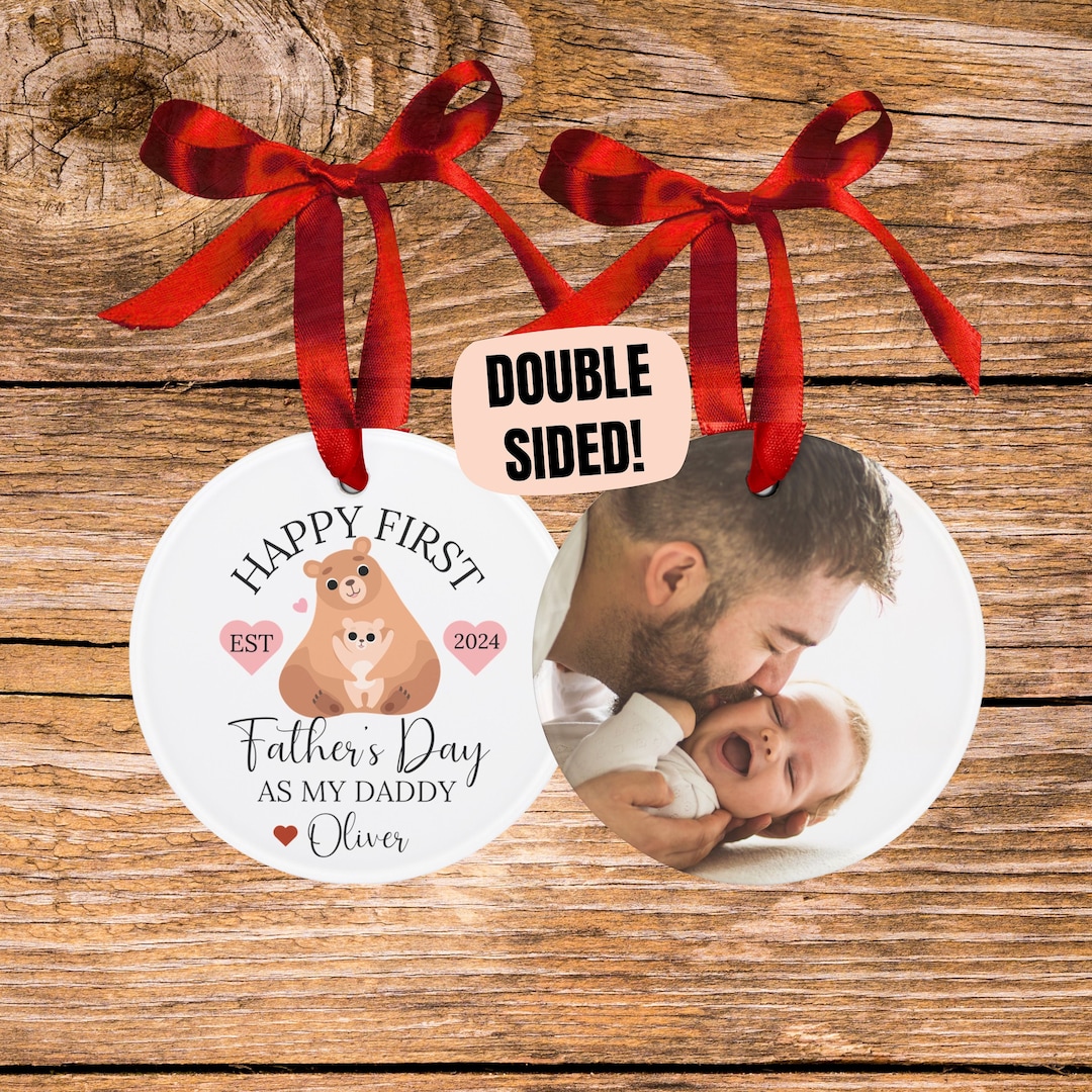 First Fathers Day Gift From Baby First Fathers Day Daddy Ornament ...