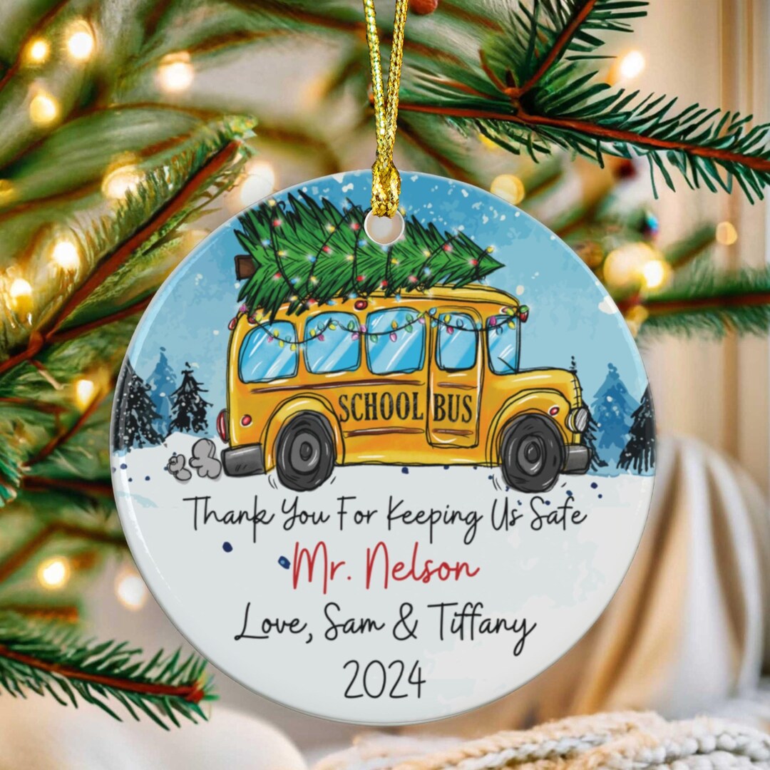 Personalized Gift for Bus Driver, Custom School Bus Driver Gift, Thank ...