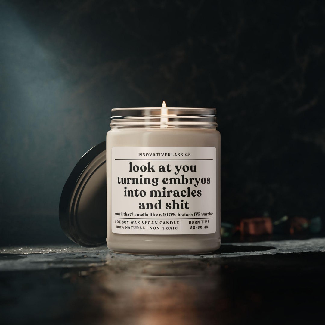 IVF Gift Ideas Transfer Day IVF Life Egg Retrieval Candle Funny IVF ...