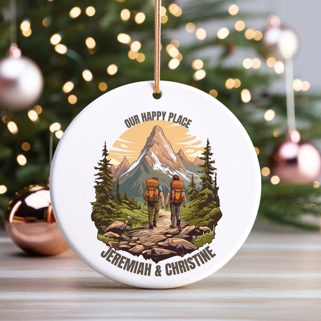 Custom Hiking Ornament, Personalized Hiker Ornament, Hiking Gift for ...
