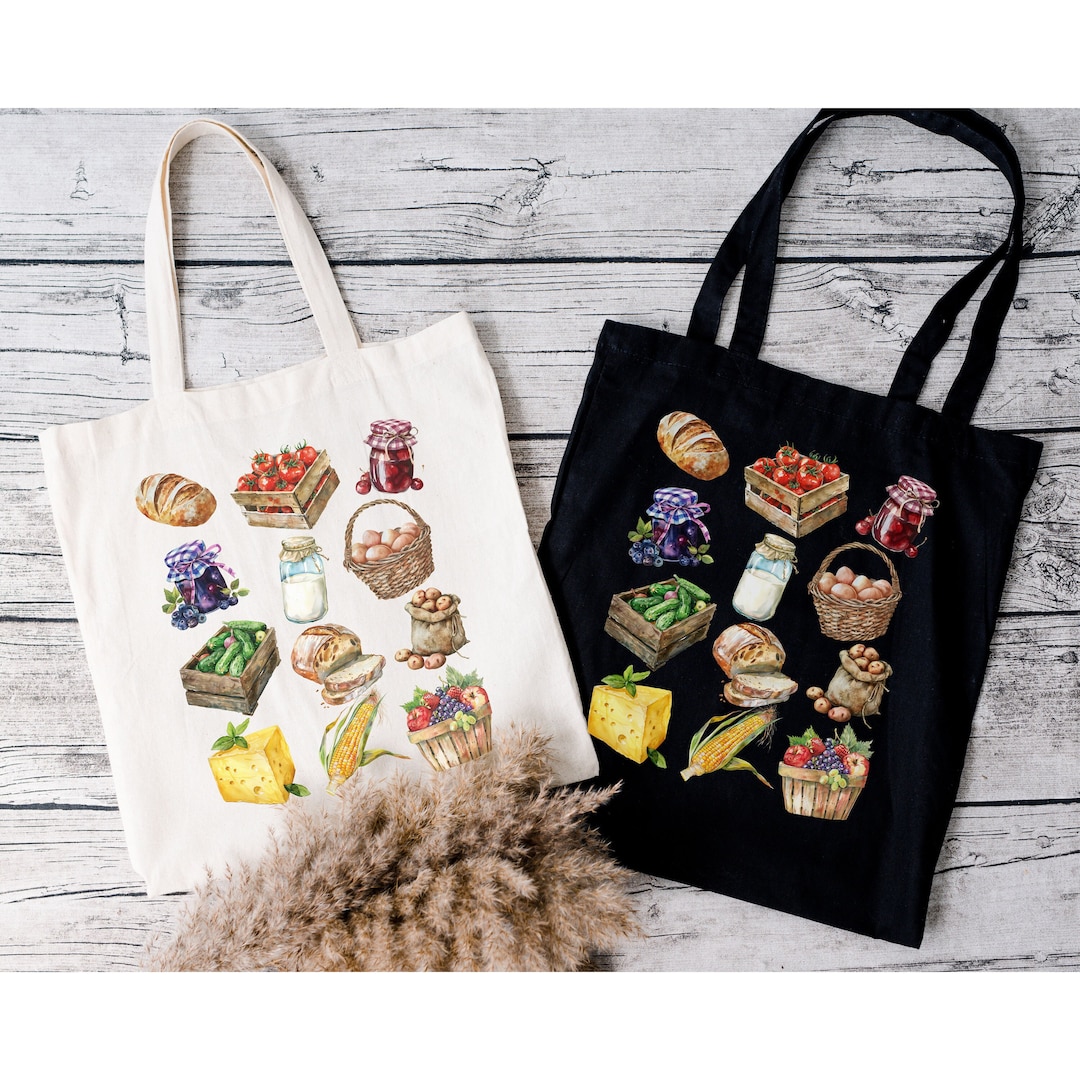 Cute Farmers Market Tote Bag, Vintage Farmers Market Tote, Farmers Market Bag, Farmers Market ...