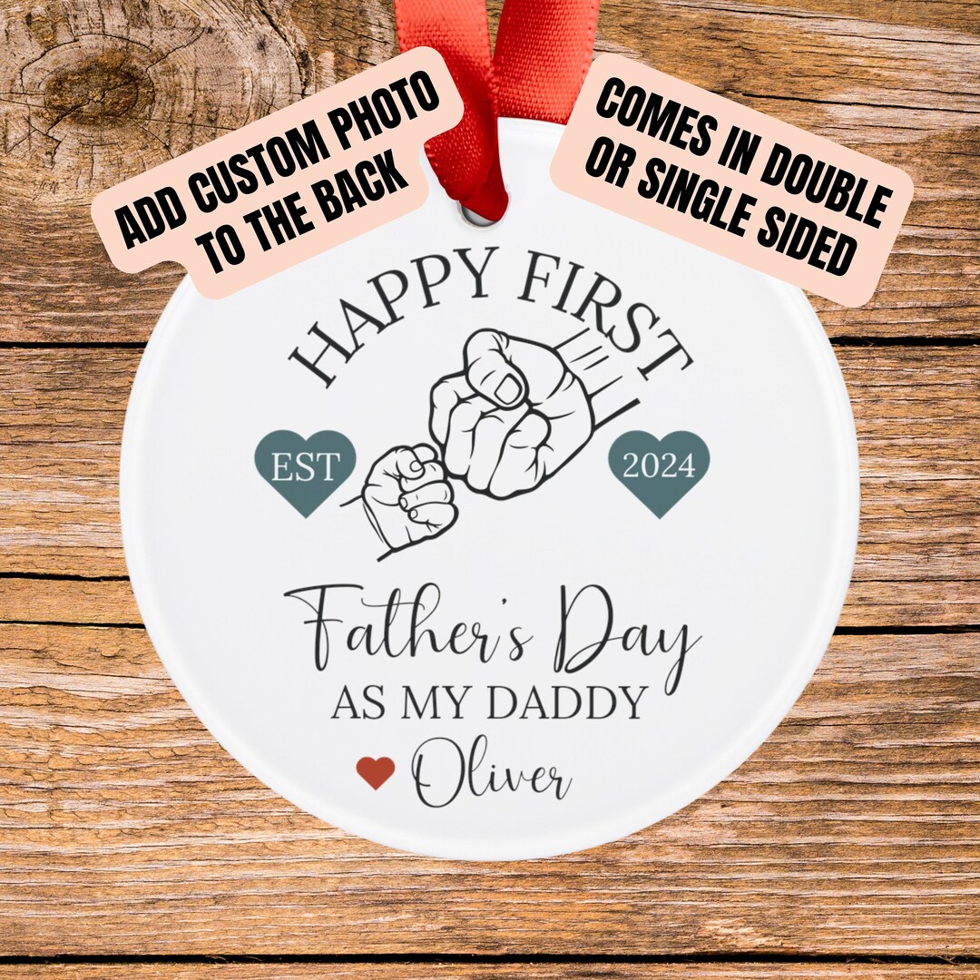 First Fathers Day Gift From Baby First Fathers Day Daddy Ornament ...