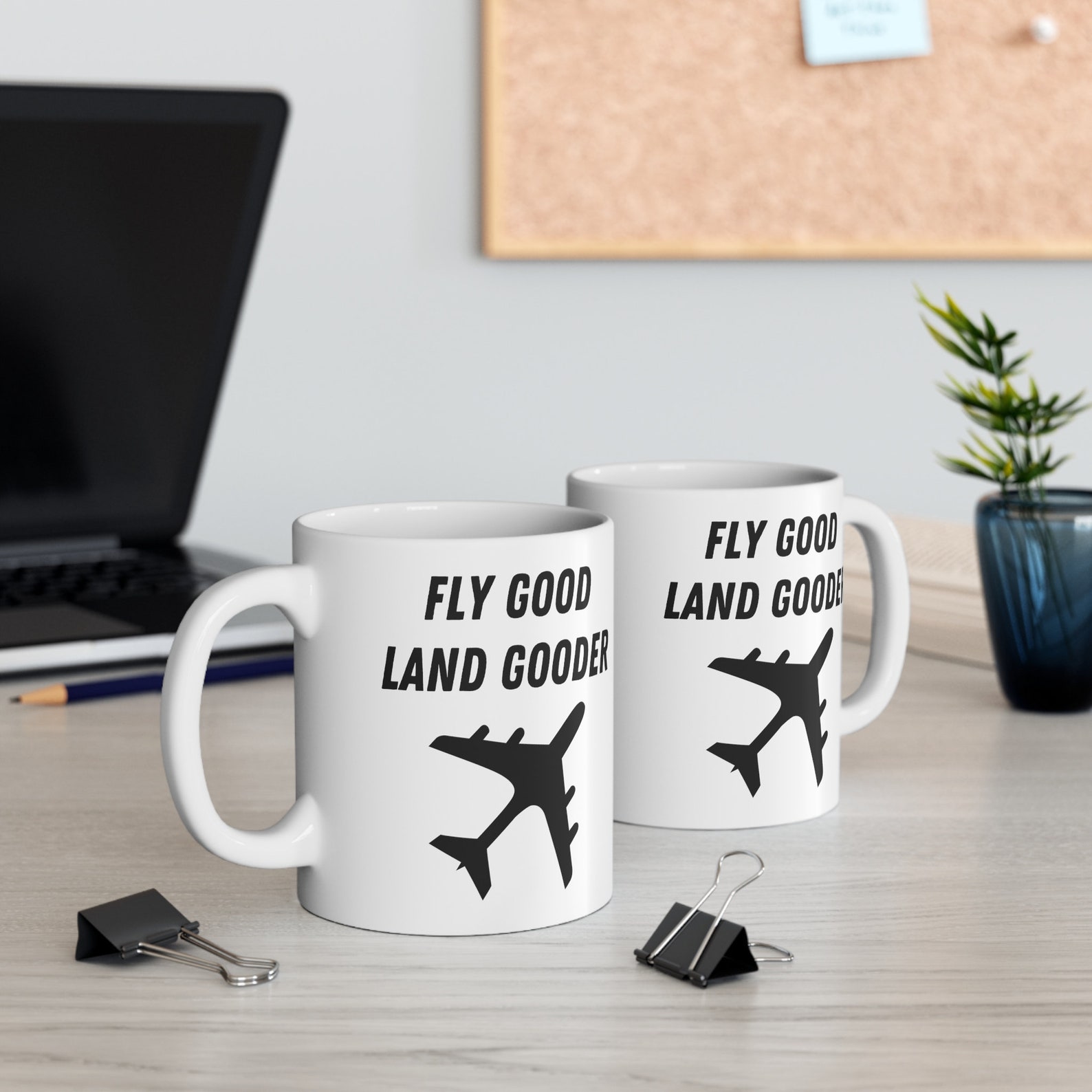 Pilot Gifts for Men, Pilot Gifts for Him, Fly Good Land Gooder Coffee ...