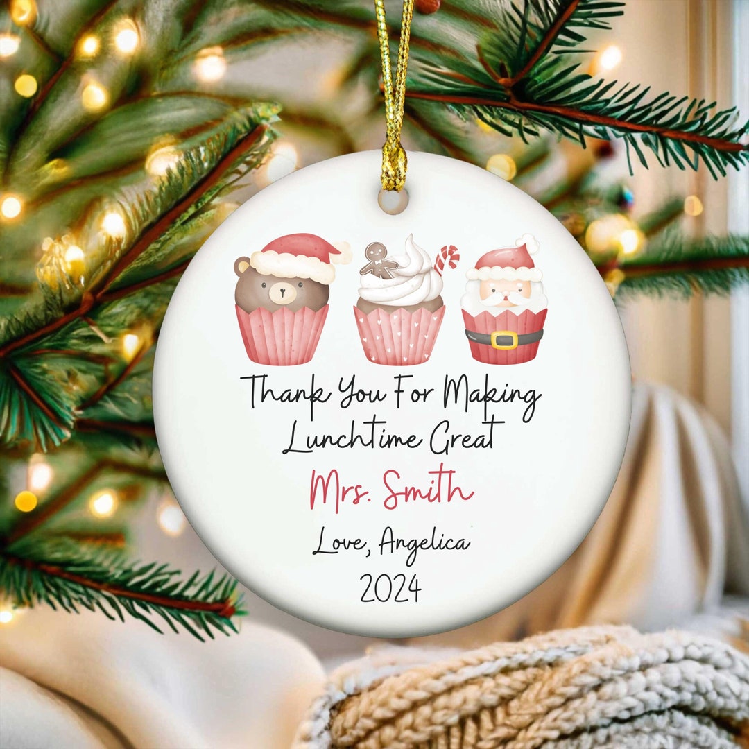 Custom Lunch Lady Gift From Student Personalized Christmas Ornament ...