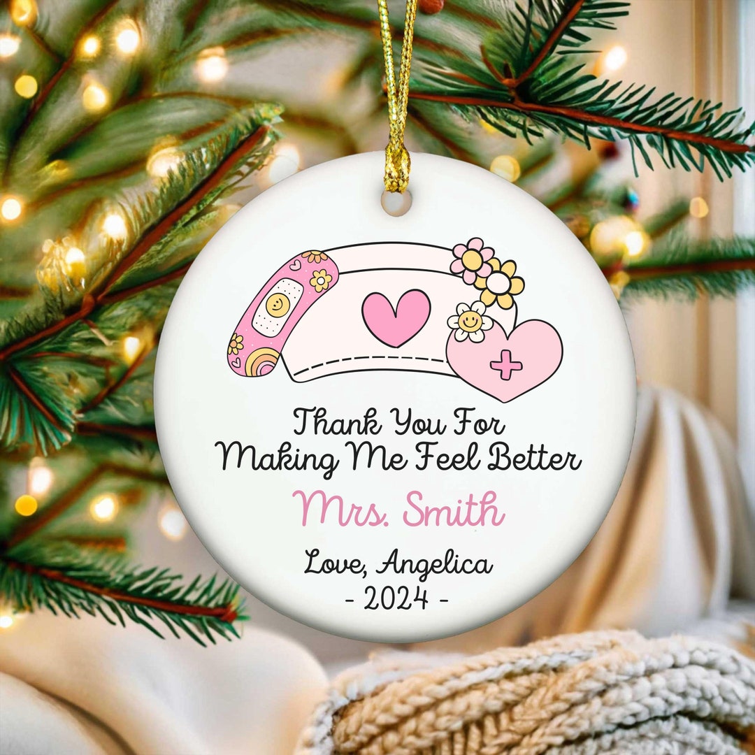 Custom School Nurse Gift From Student Custom School Nurse Ornament ...