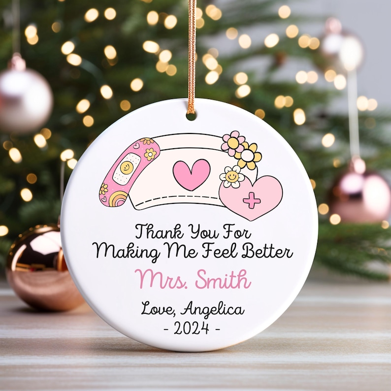 Custom School Nurse Gift From Student Custom School Nurse Ornament ...