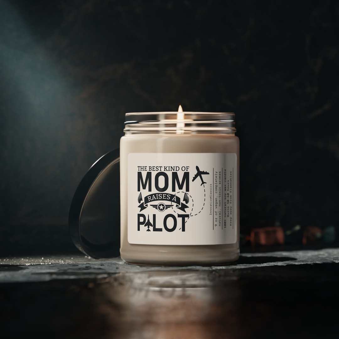 The Best Mom Raises a Pilot, Pilot Mom Gifts, Gift for Pilot Mom Candle ...