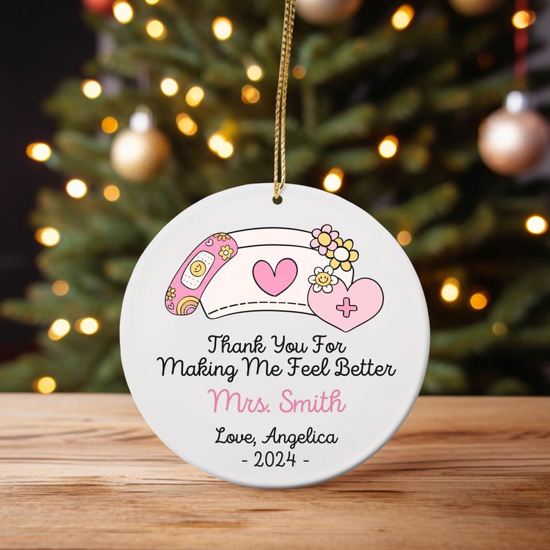 Custom School Nurse Gift From Student Custom School Nurse Ornament ...