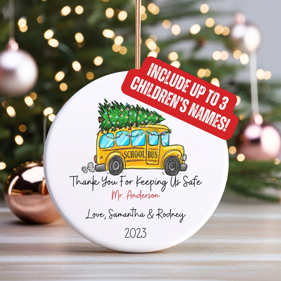 Personalized Gift for Bus Driver, Custom School Bus Driver Gift, Thank ...