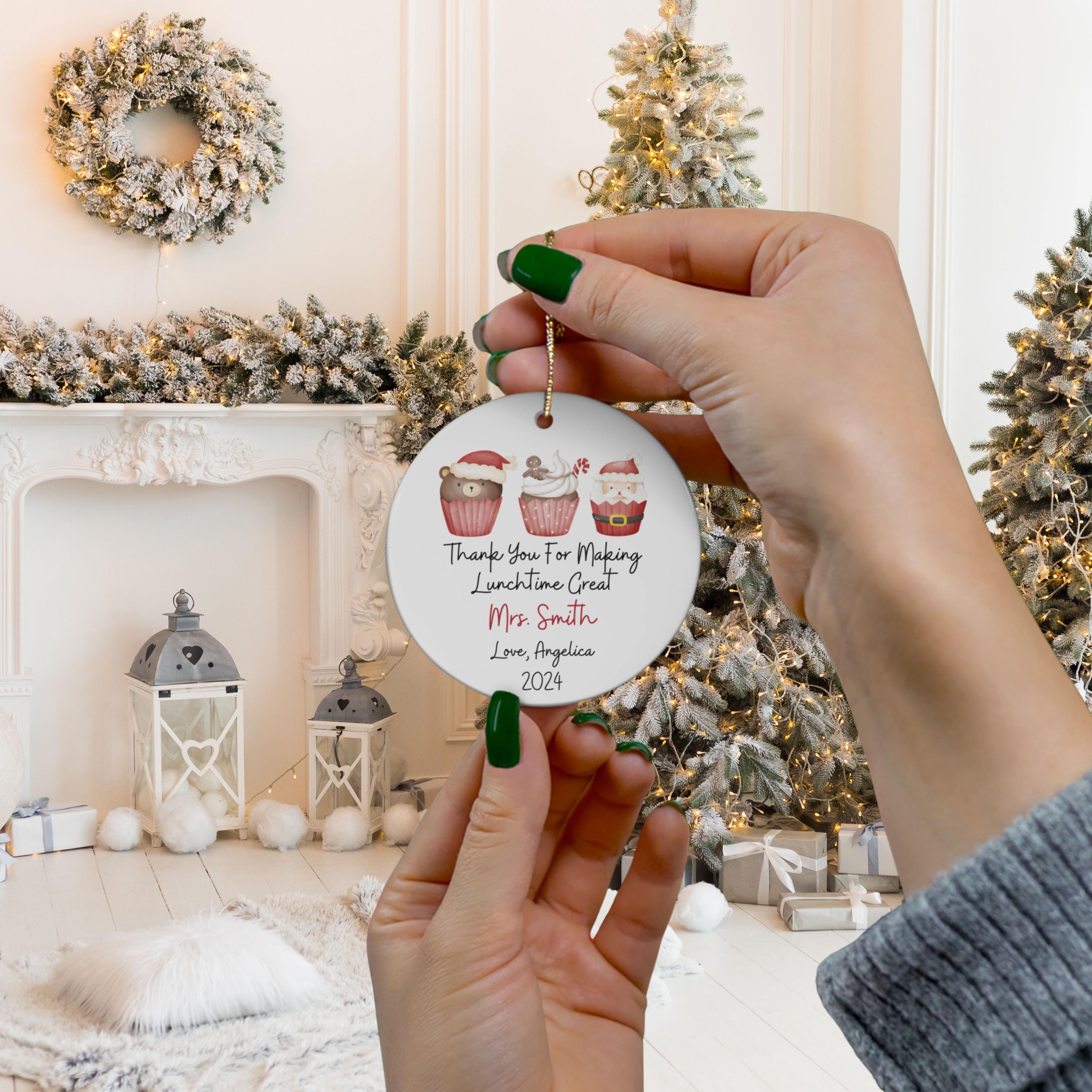 Custom Lunch Lady Gift From Student Personalized Christmas Ornament ...
