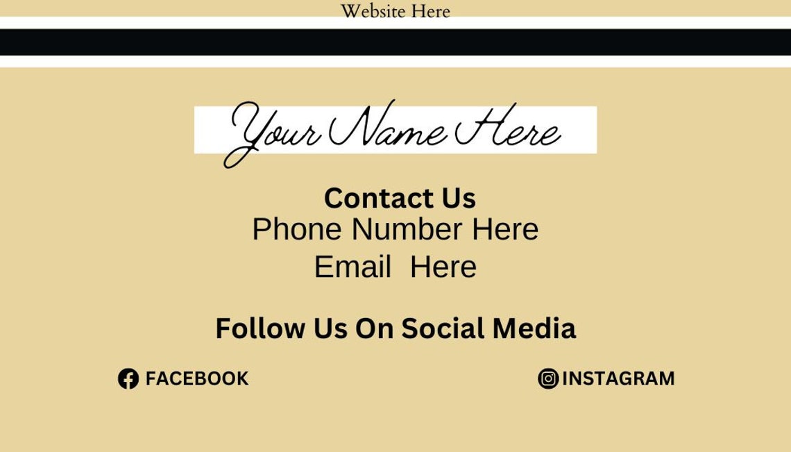 Business Credit Card Themed Template. Canva Editable. - Etsy
