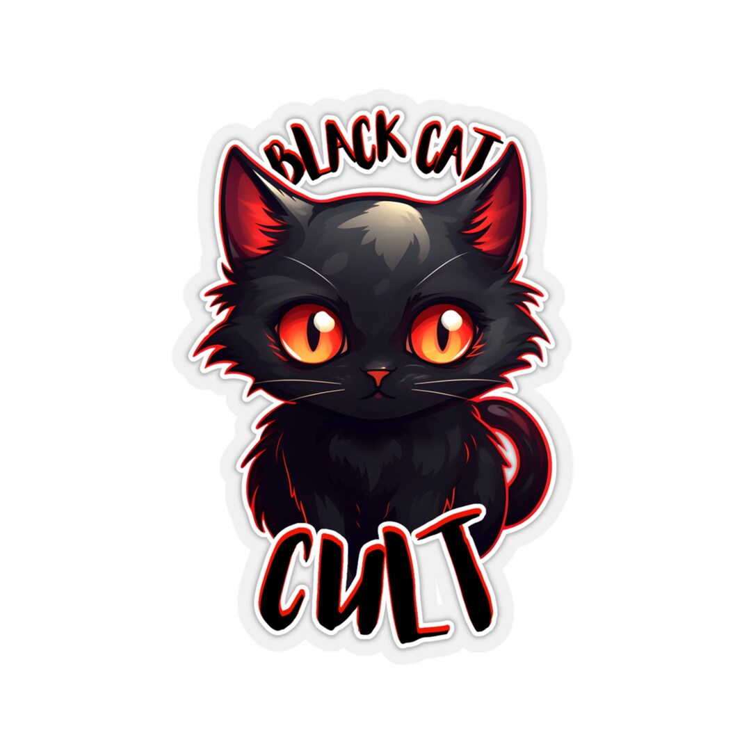 Black Cat Cult Inspired Sticker Join the Mystical Feline Brotherhood - Etsy