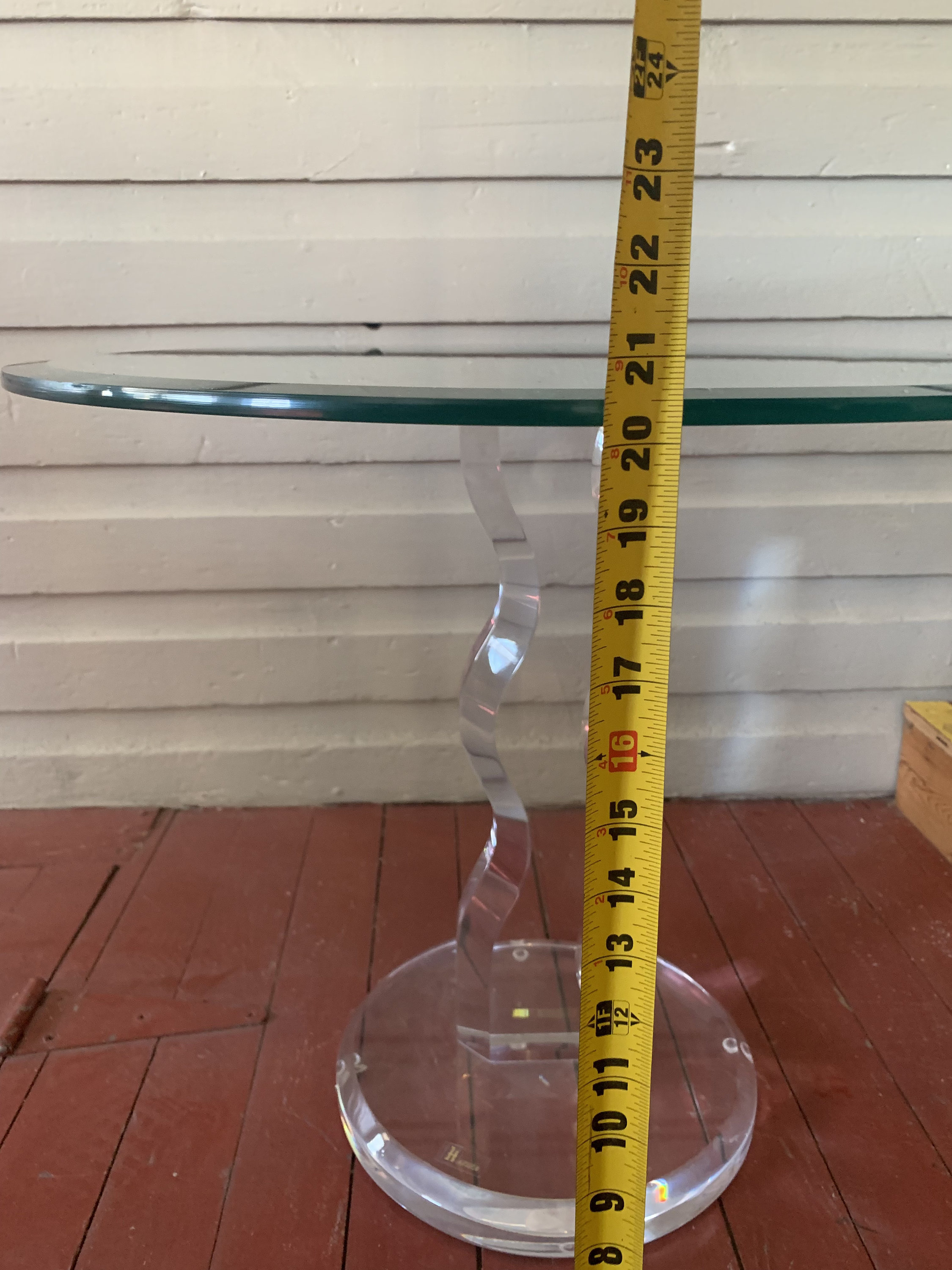 RARE Post Modern Shlomi Haziza Lucite End Tables Designer Contemporary ...