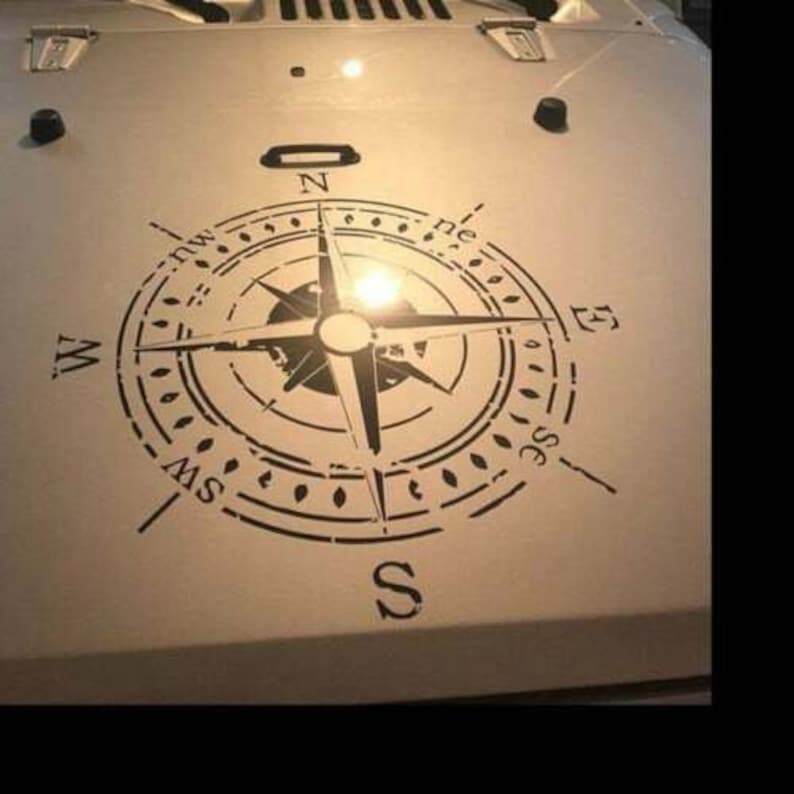 Vinyl Distressed Style Compass Hood Decal Window Decal Fits - Etsy