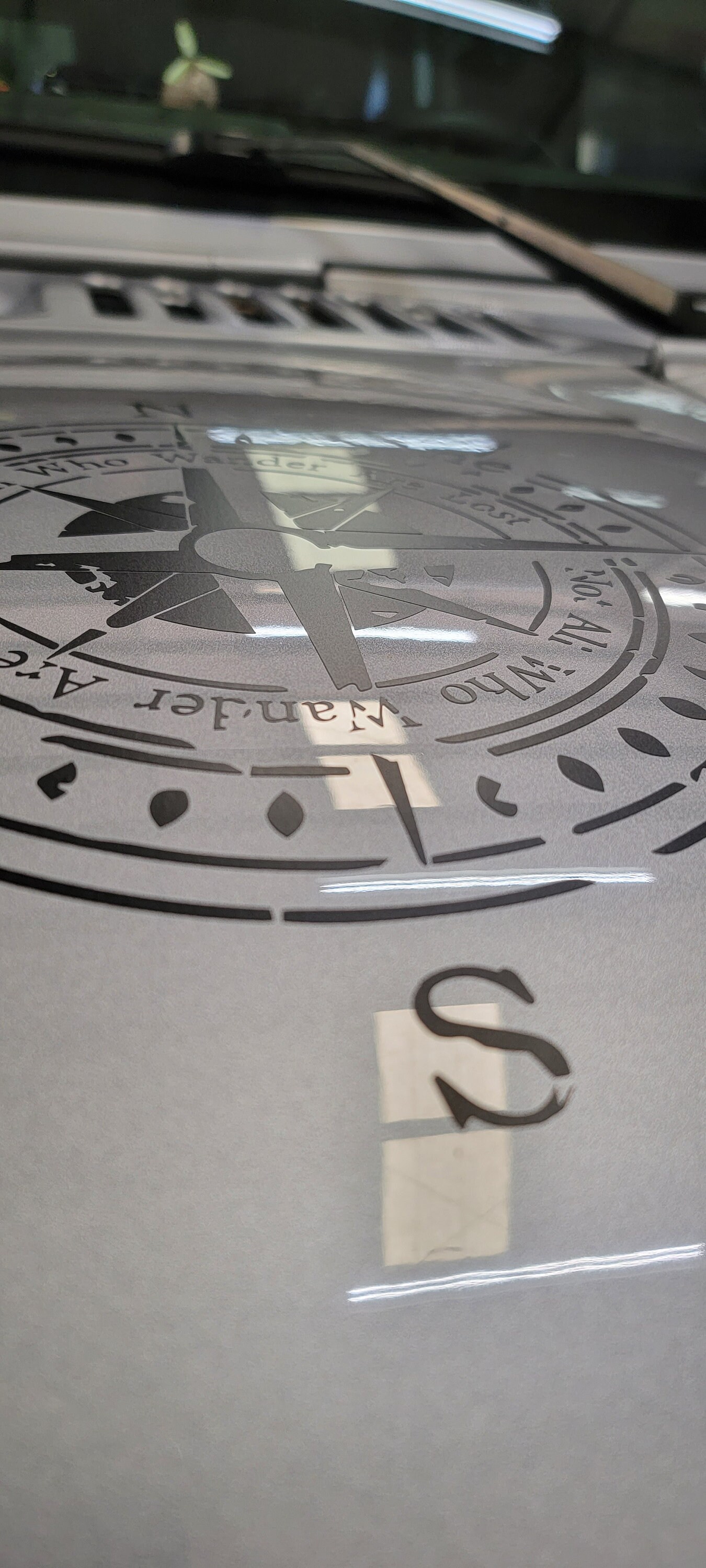 Vinyl Distressed Style wander Compass Hood Decal - Etsy