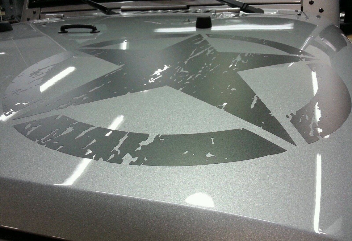 Vinyl Distressed Style Military Hood Decal Window Decal Fits - Etsy