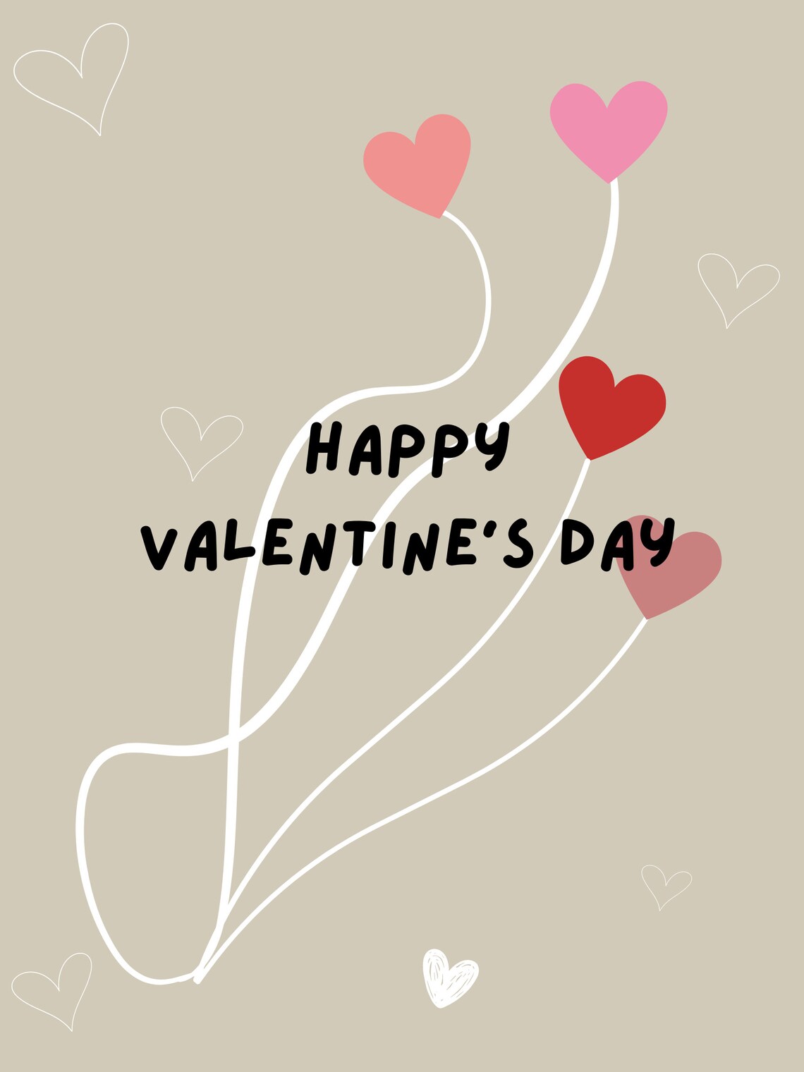 PRINTABLE Valentine's Day Cards | Neutral Toned Valentine's Day Cards ...