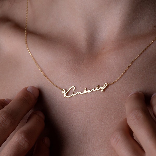 Handwritten Necklace - Etsy