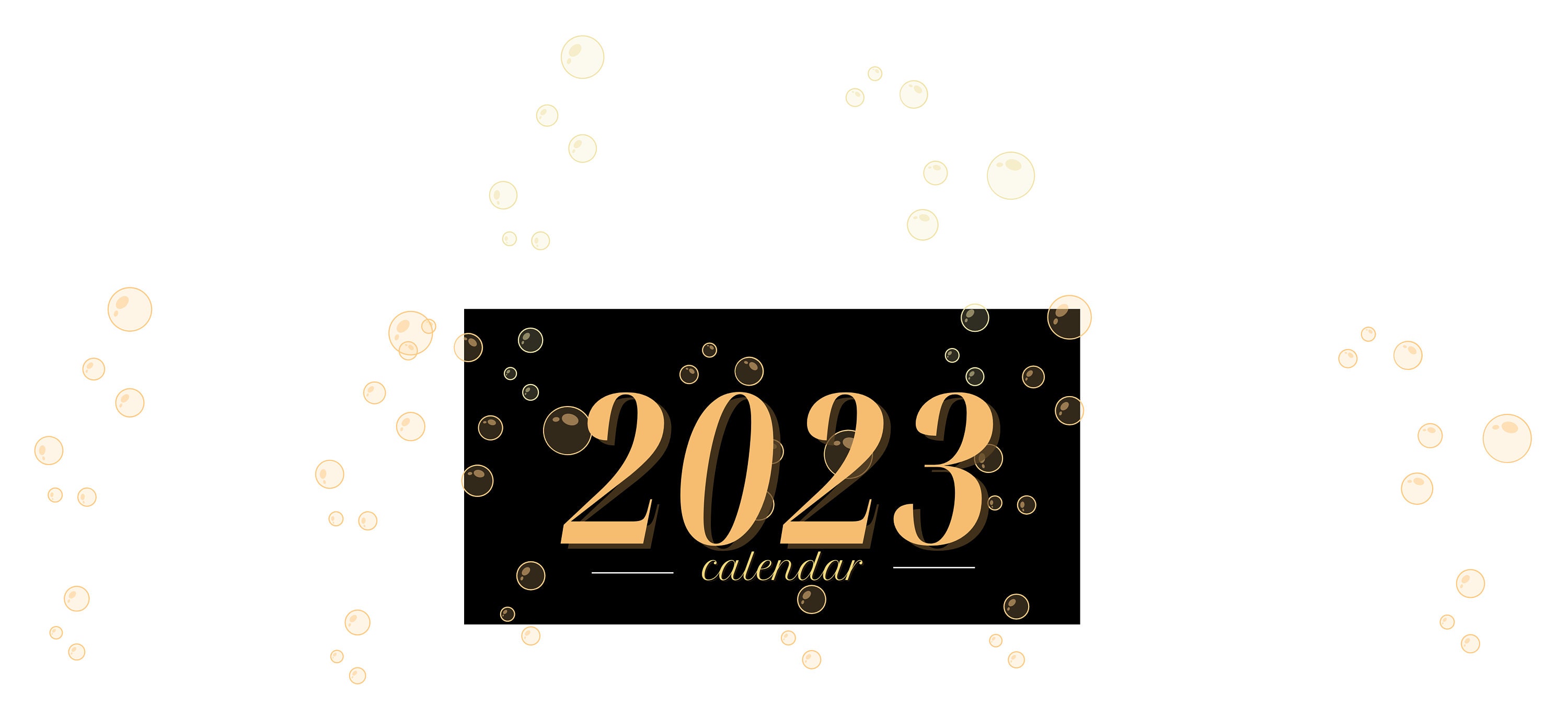 2023 Bubble Calendar - Etsy