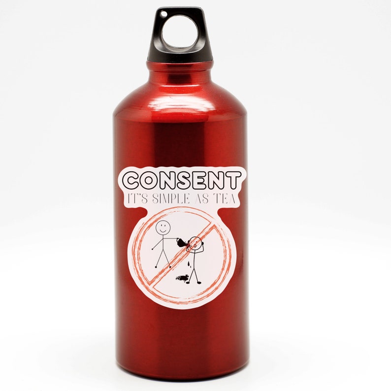 Consent, It's Simple as Tea Decal Sticker Sticker Graphic Auto, Wall ...