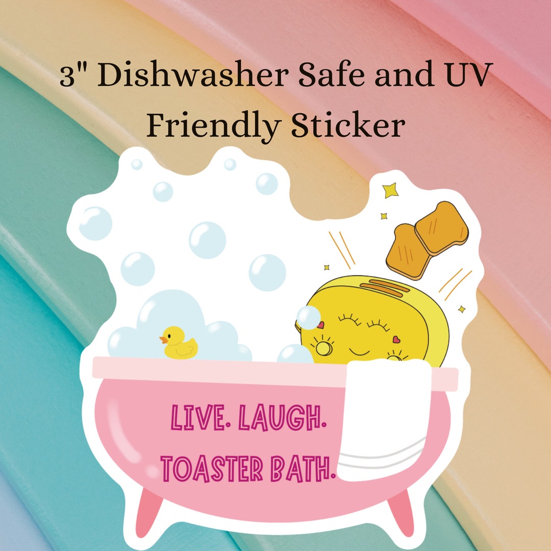 Live, Laugh, Toaster Bath Decal Sticker Sticker Graphic Auto, Wall ...
