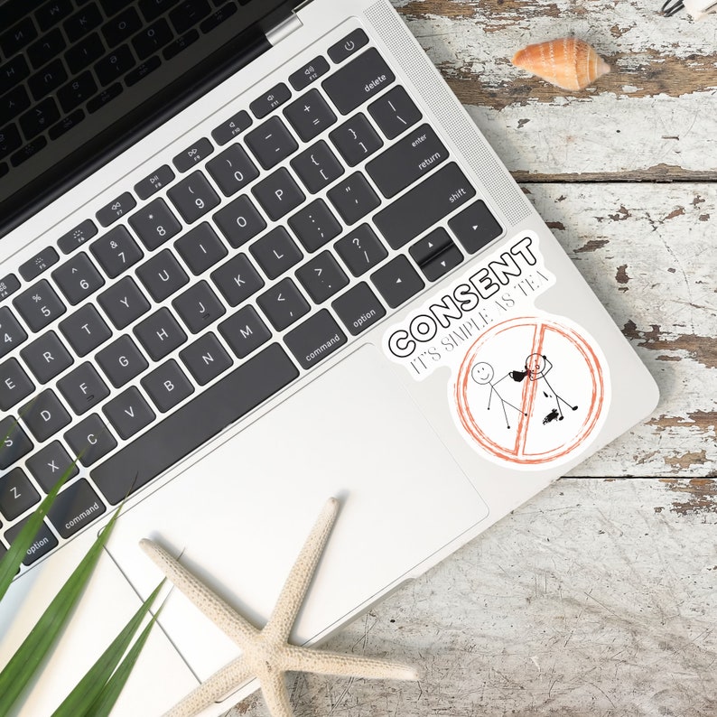 Consent, It's Simple as Tea Decal Sticker Sticker Graphic Auto, Wall ...