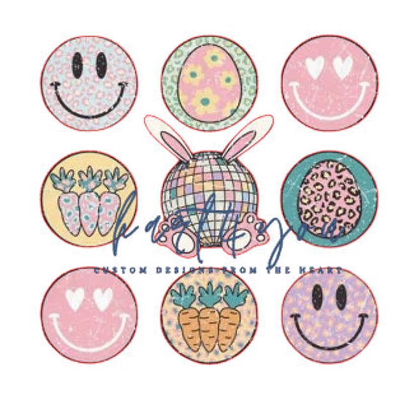 Smiley Face and Easter Png - Etsy