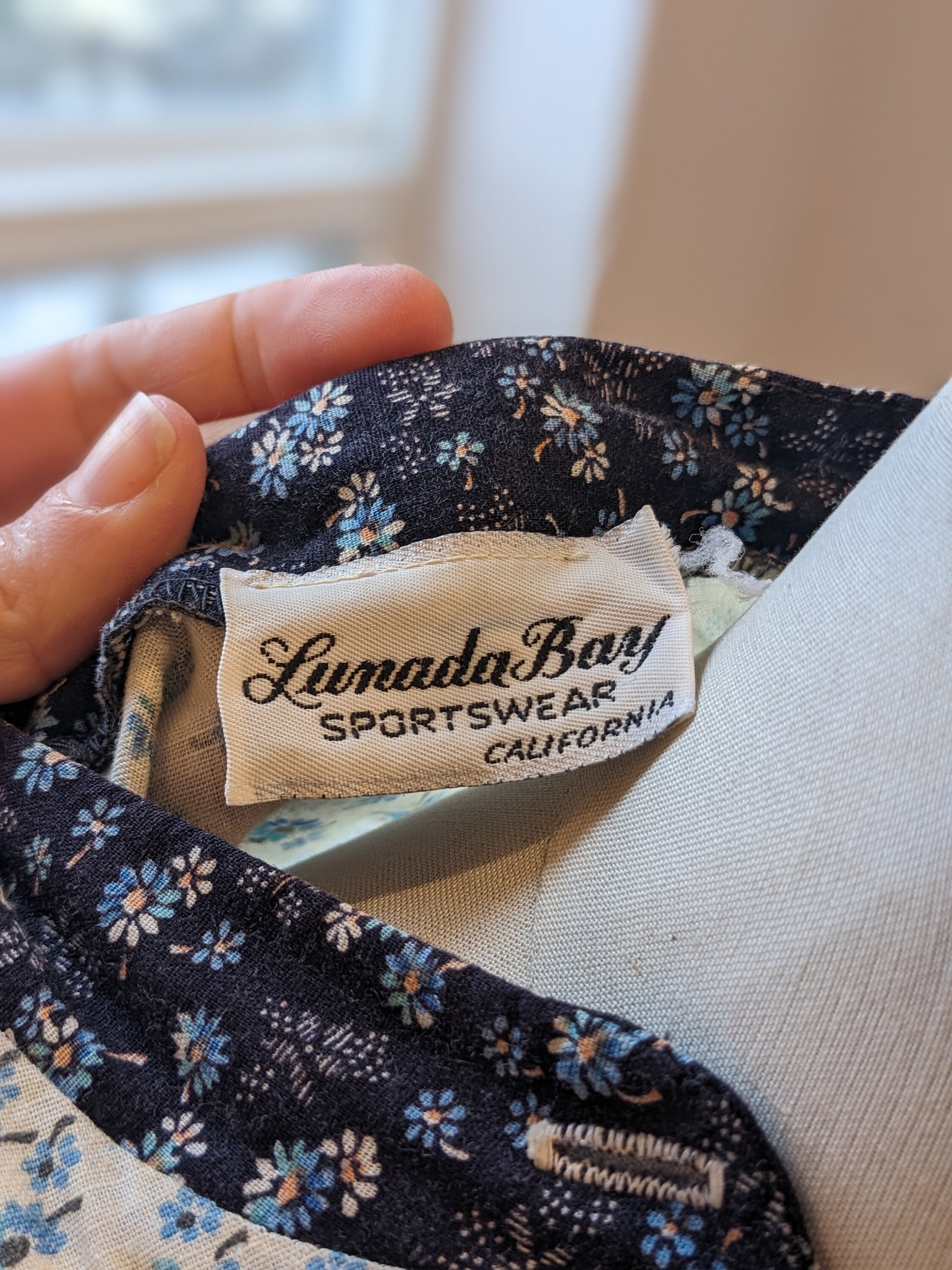 Vintage Prairie Farm Western Cottage Core Floral Dress W/ Button Neck ...