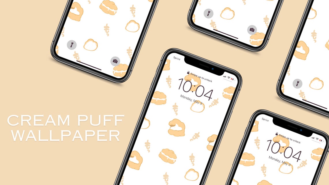 Cream Puff Wallpaper - Etsy