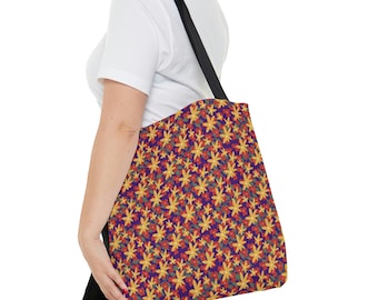Violets Pattern Tote Bag - Etsy