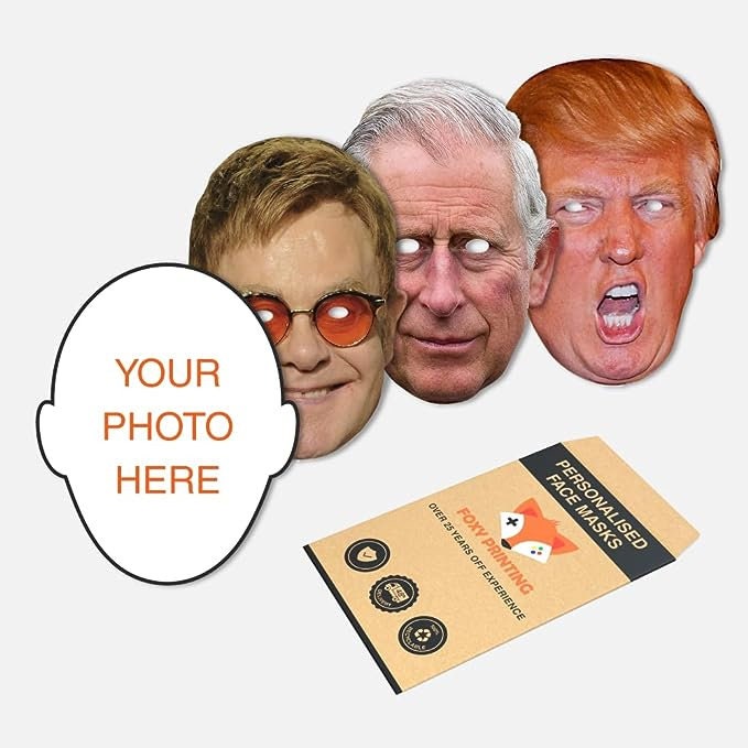 Personalised Face Masks Fancy Dress Ready to Wear - Etsy UK