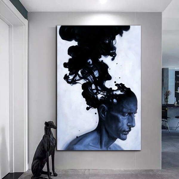 Man Coming Out of Wall Art - Etsy Canada