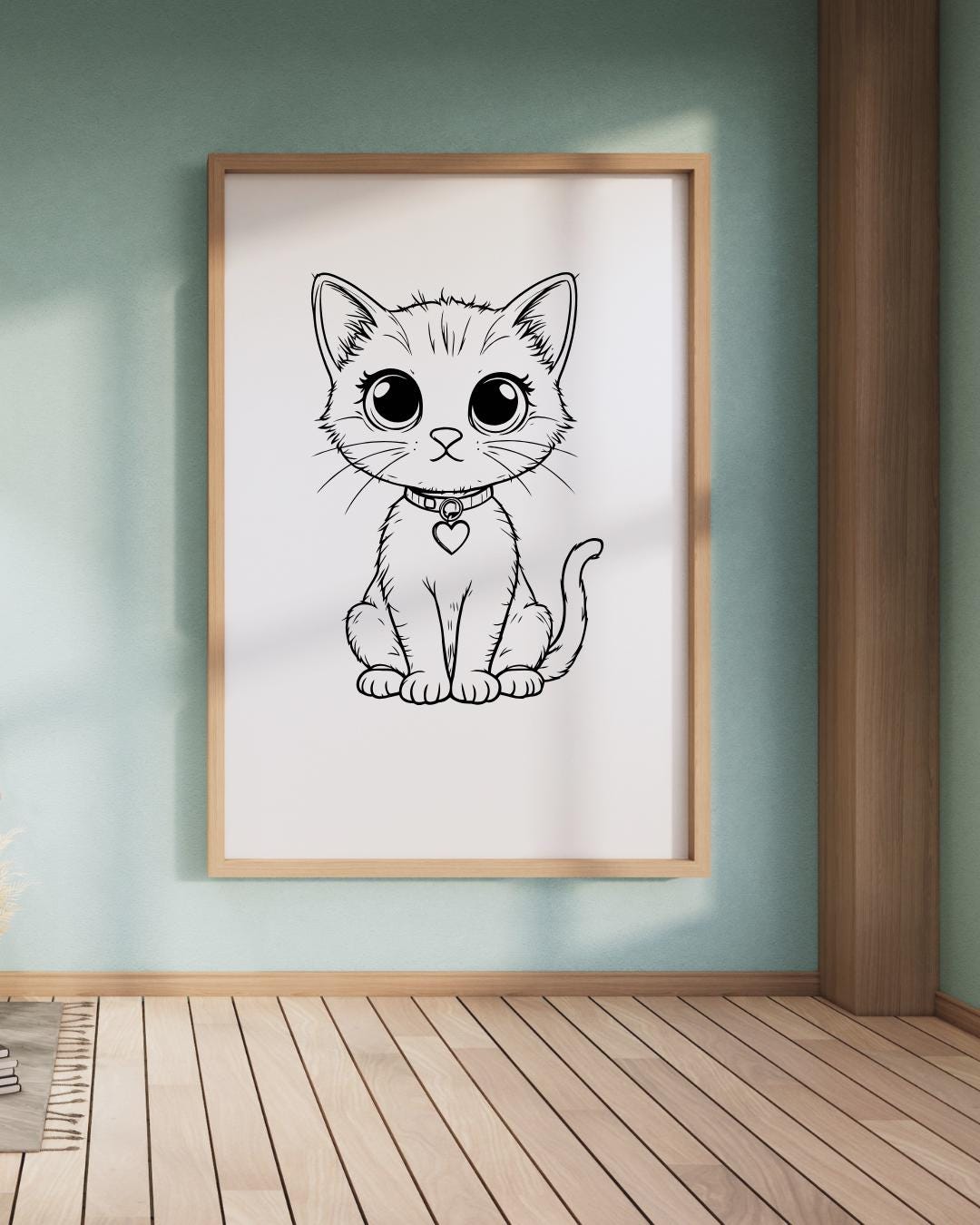Cute Cat Coloring Pages SVG Set, Kitten Line Art, Animal Outline ...