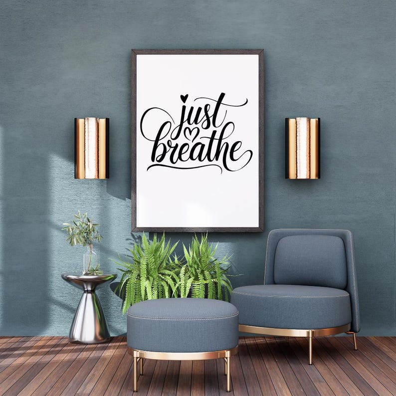 Just Breathe Svg Png Dxf Aı Eps Cut File, Positive Quote Sublimation ...